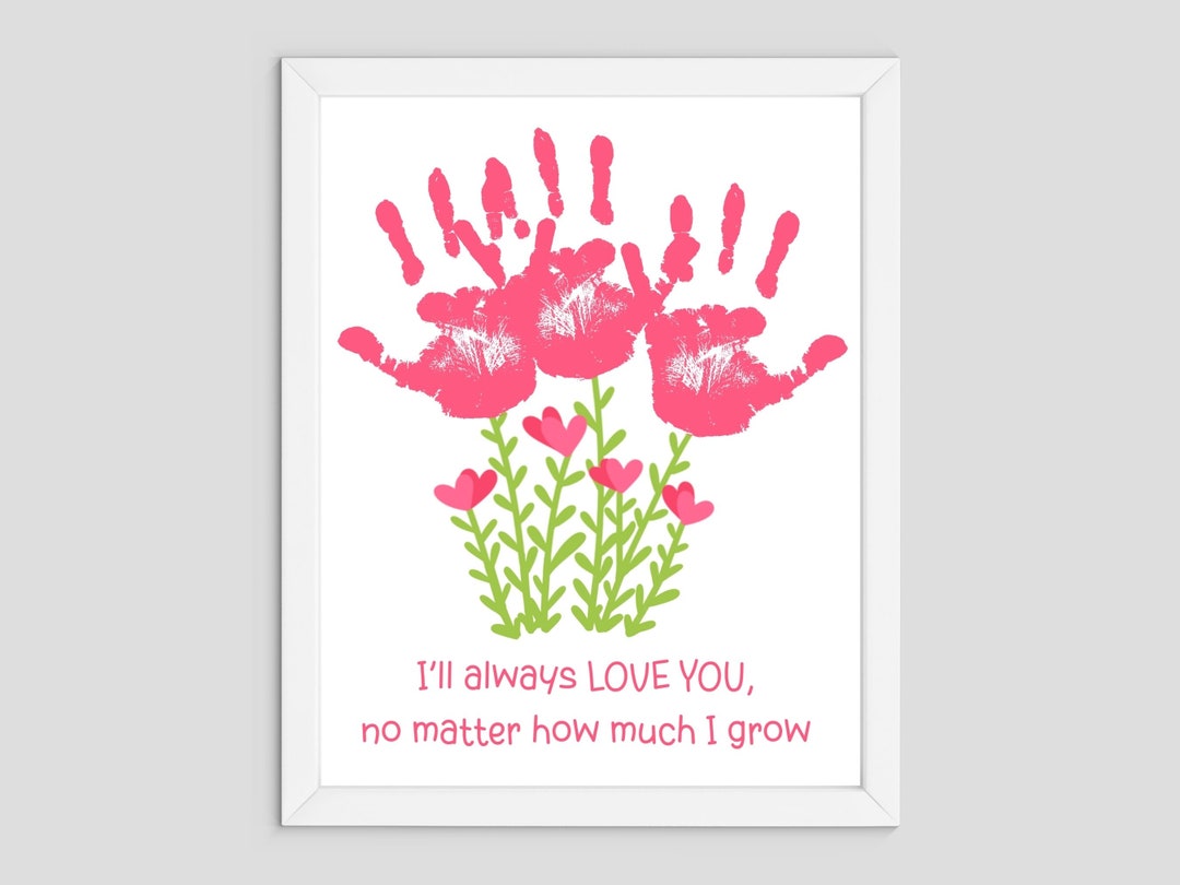 Flower Bouquet Handprint - Mother's Day - Handprint Art Craft -kids ...
