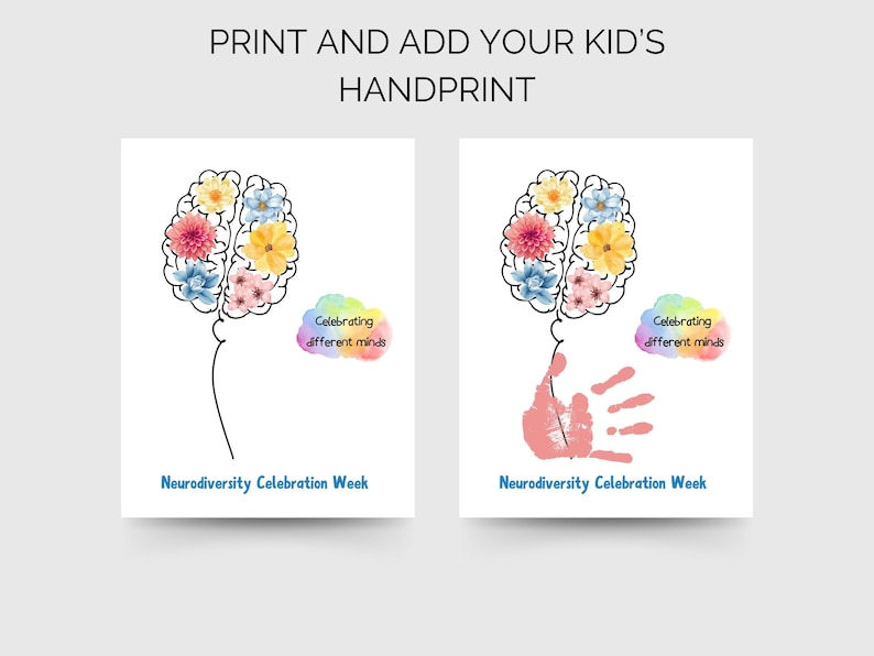 Neurodiversity Celebration Handprint Handprint Art Craft Kids Baby ...