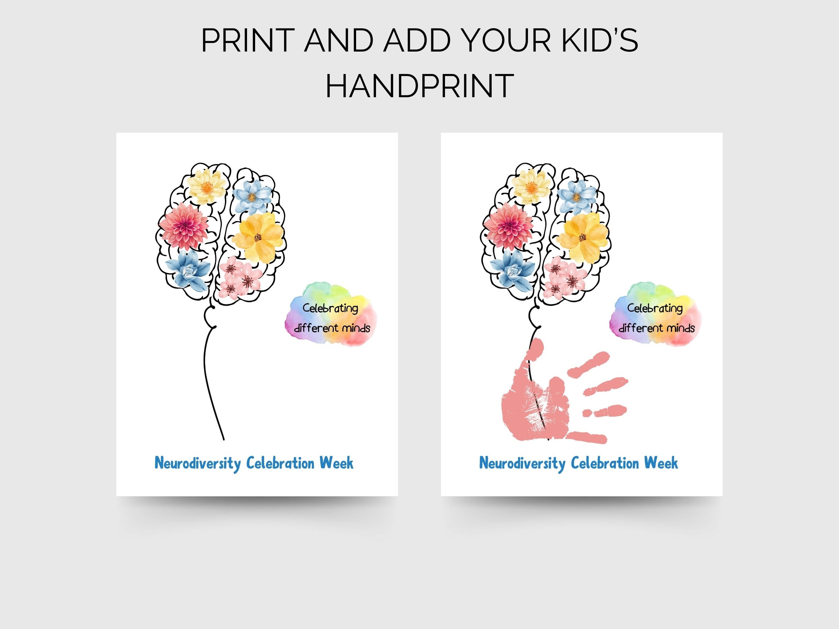 Neurodiversity Celebration Handprint - Handprint Art Craft - Kids Baby ...
