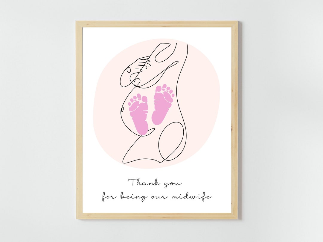 Midwife Appreciation or Thank You Gift - Handprint Art Craft - Kids ...