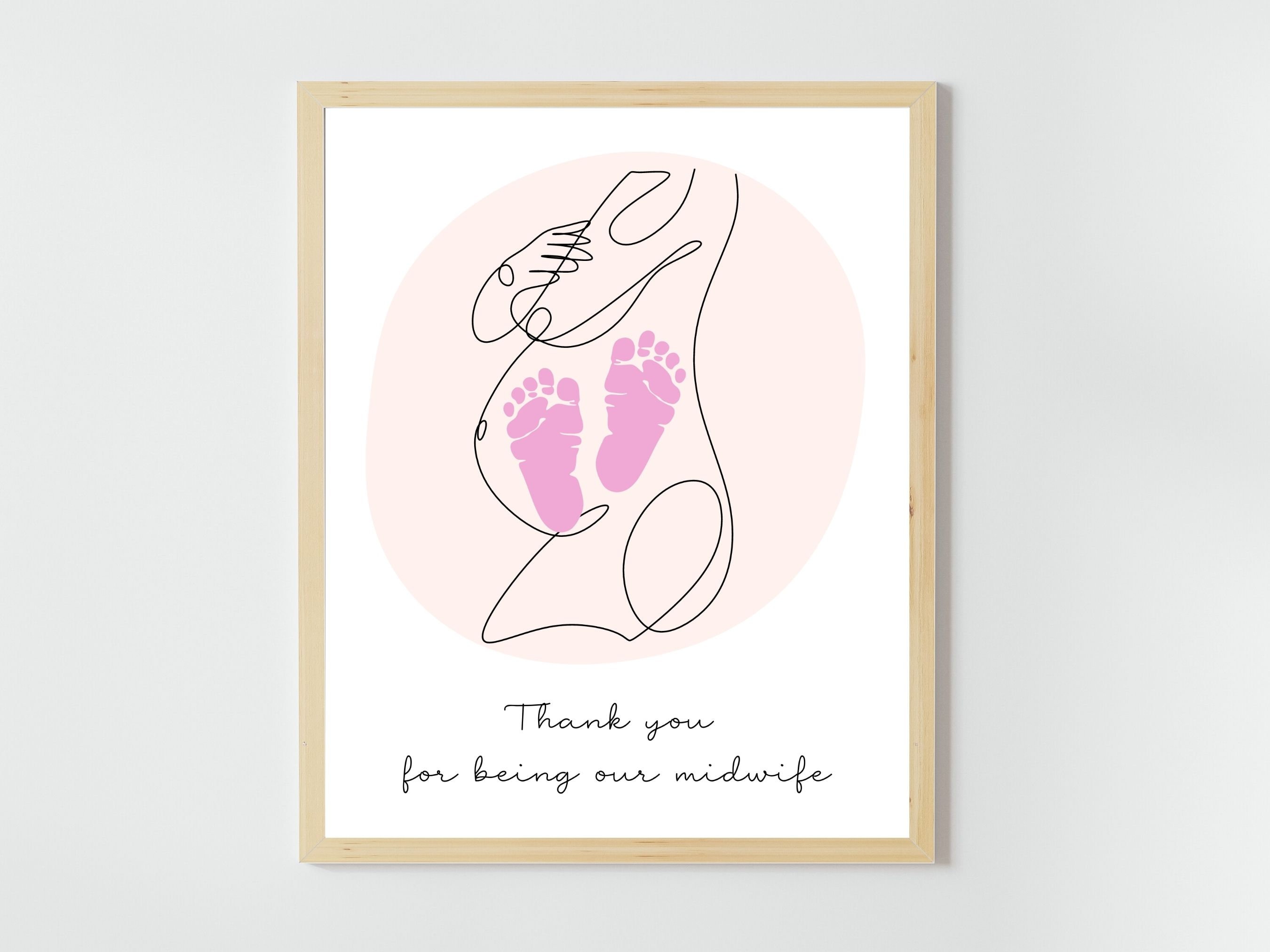 Midwife Appreciation or Thank You Gift - Handprint Art Craft - Kids ...