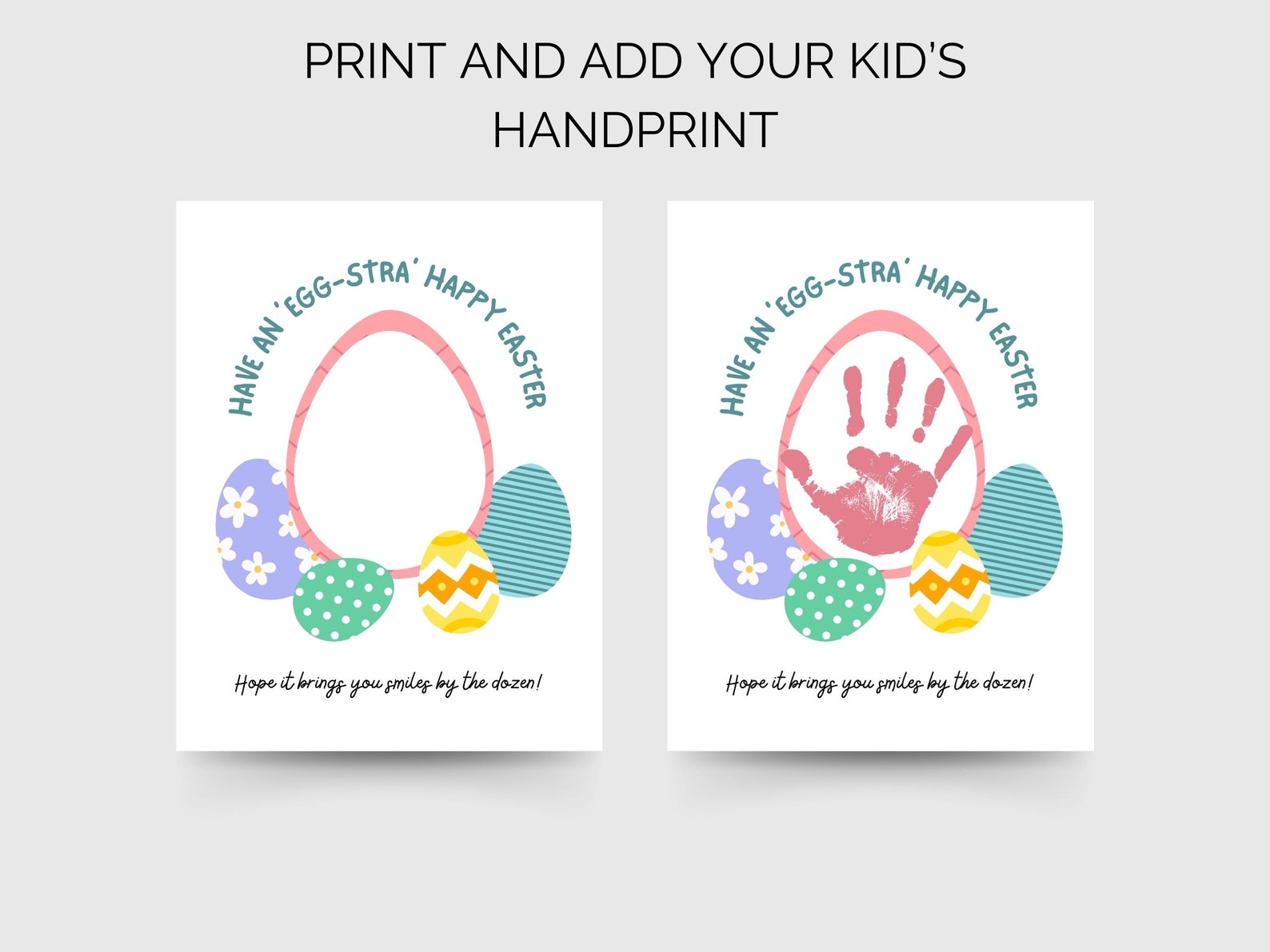 EGG-STRA Happy Easter Easter Handprint Art Craft Kids Baby Toddler DIY ...