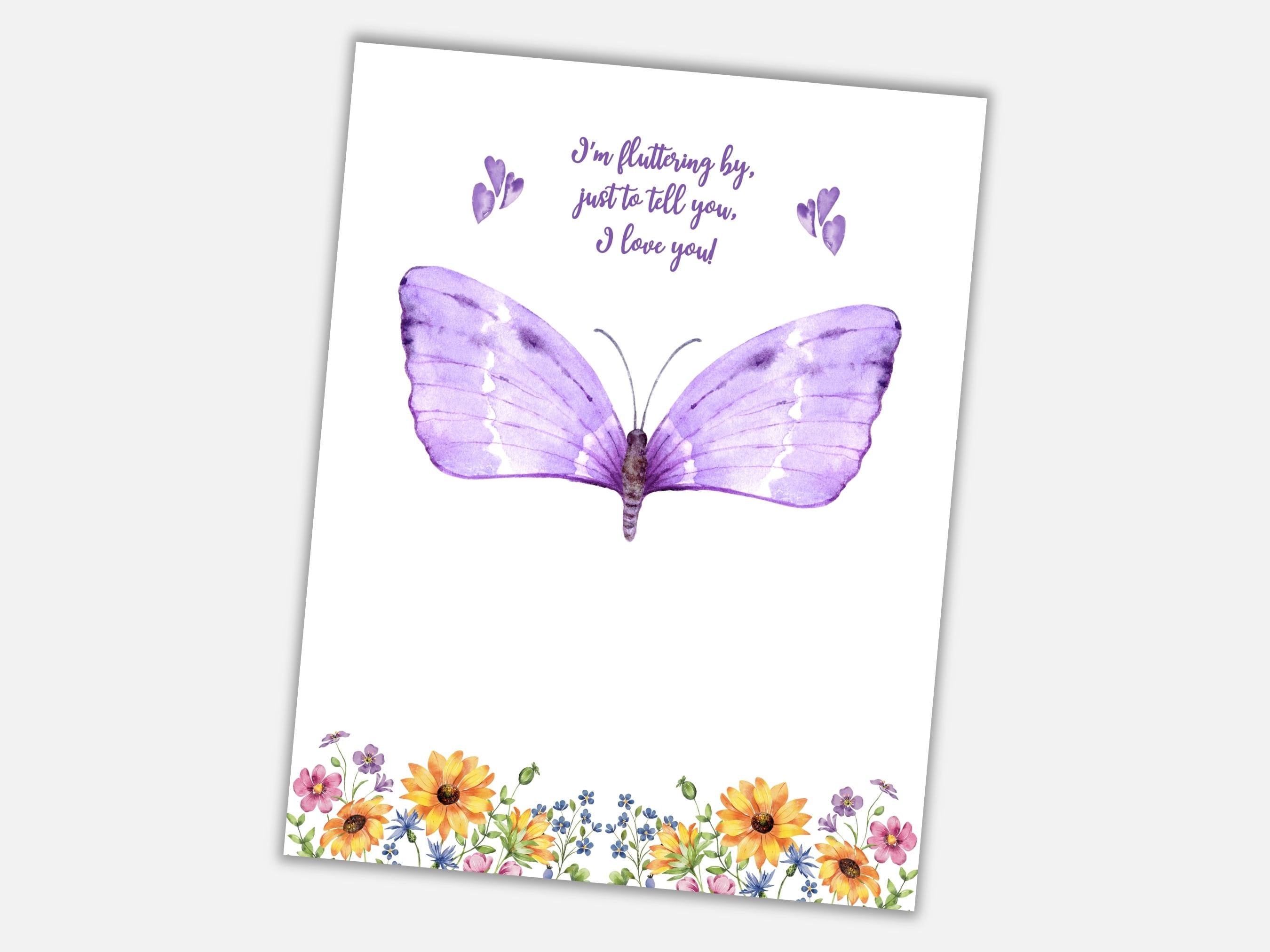 Fluttering I Love You, Butterfly Flowers, Handprint Art Craft, Kids ...