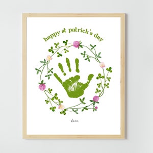 Happy St Patrick's Day - Handprint Art Craft - Baby Kids Toddler - Gift ...