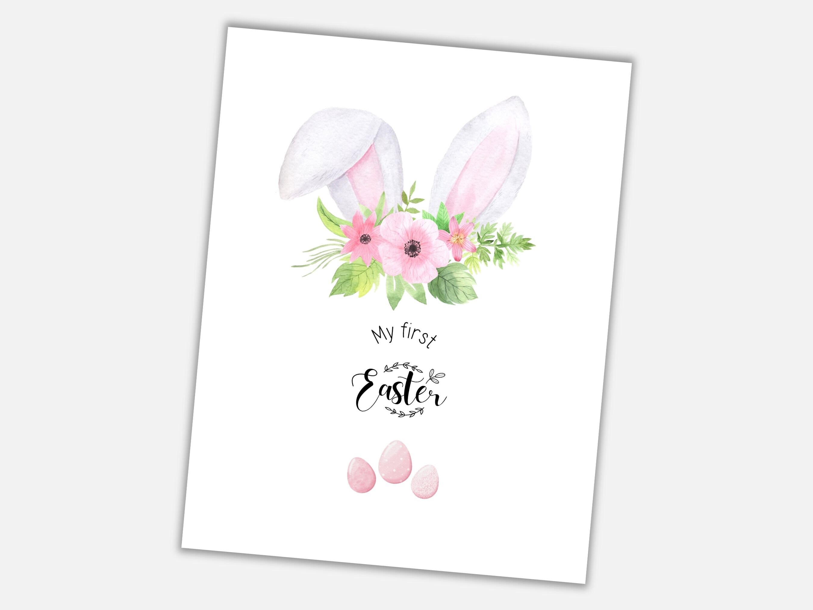 My FIRST EASTER Bunny Feet - Easter Footprint Art Craft - Baby Toddler ...