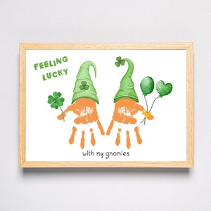 Happy St Patrick's Day - Handprint Art Craft - Kids Toddler - Gift ...