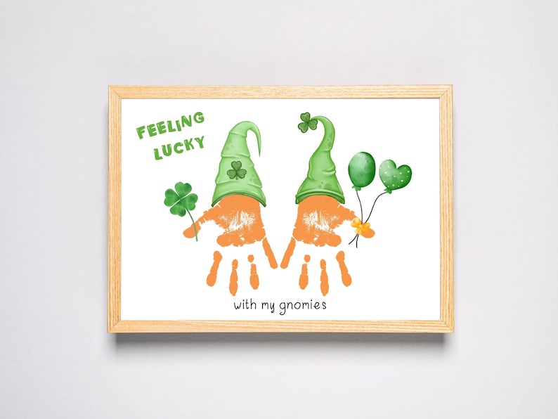 Happy St Patrick's Day - Handprint Art Craft - Kids Toddler - Gift ...