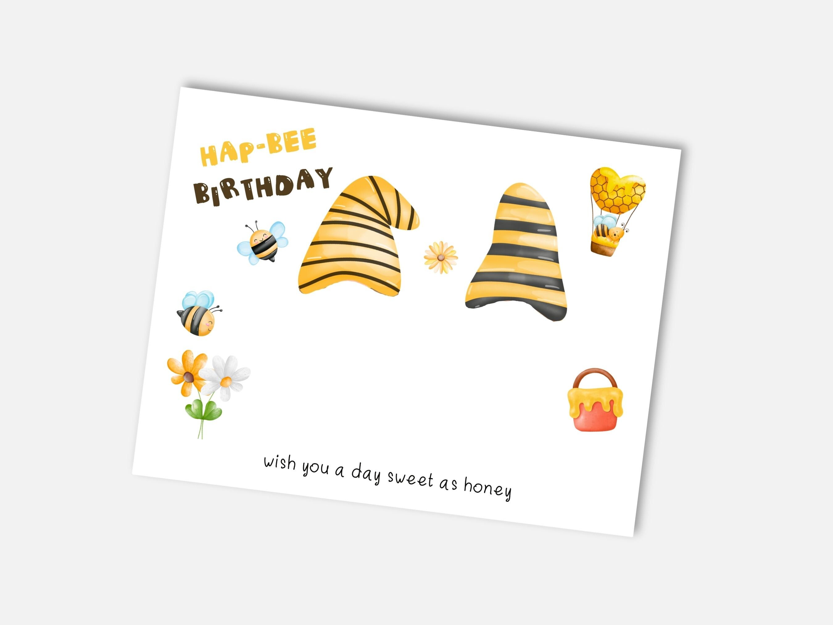 Hap-bee Birthday - Gnomes Handprint Art Craft - Mom Dad Grandma- Kids ...