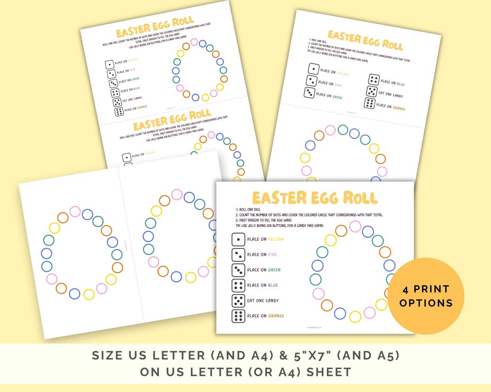 Easter Dice Game, Printable Games, Classroom Easter Party, Easter Egg ...