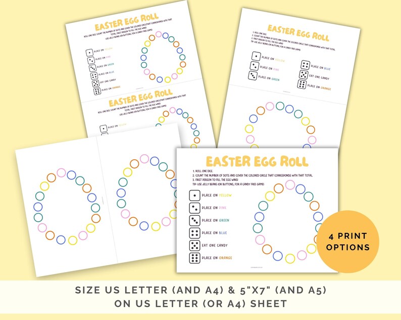 Easter Dice Game, Printable Games, Classroom Easter Party, Easter Egg ...