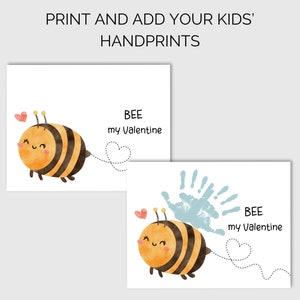 BEE My Valentine - Valentine's Day - Handprint Art Craft -kids Baby ...