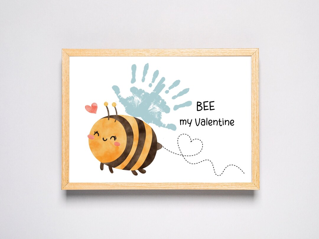 BEE My Valentine - Valentine's Day - Handprint Art Craft -kids Baby ...