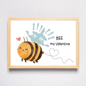 BEE My Valentine - Valentine's Day - Handprint Art Craft -kids Baby ...