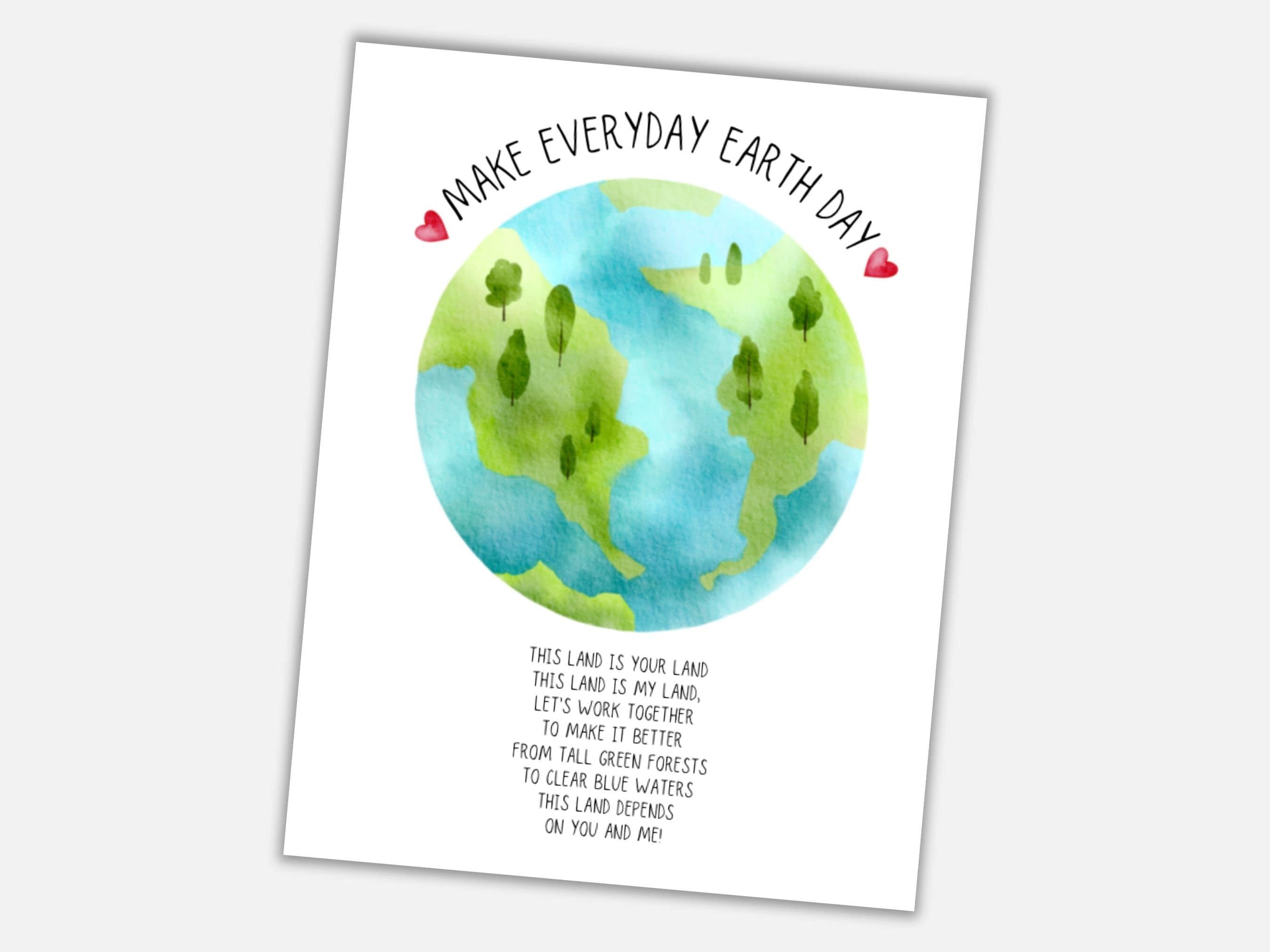 Happy Earth Day Handprint Art - Handprint Art Craft - Kids Baby Toddler ...