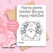 Gnome Valentine Coloring Cards for Kids Printable Valentine's Day Cards ...