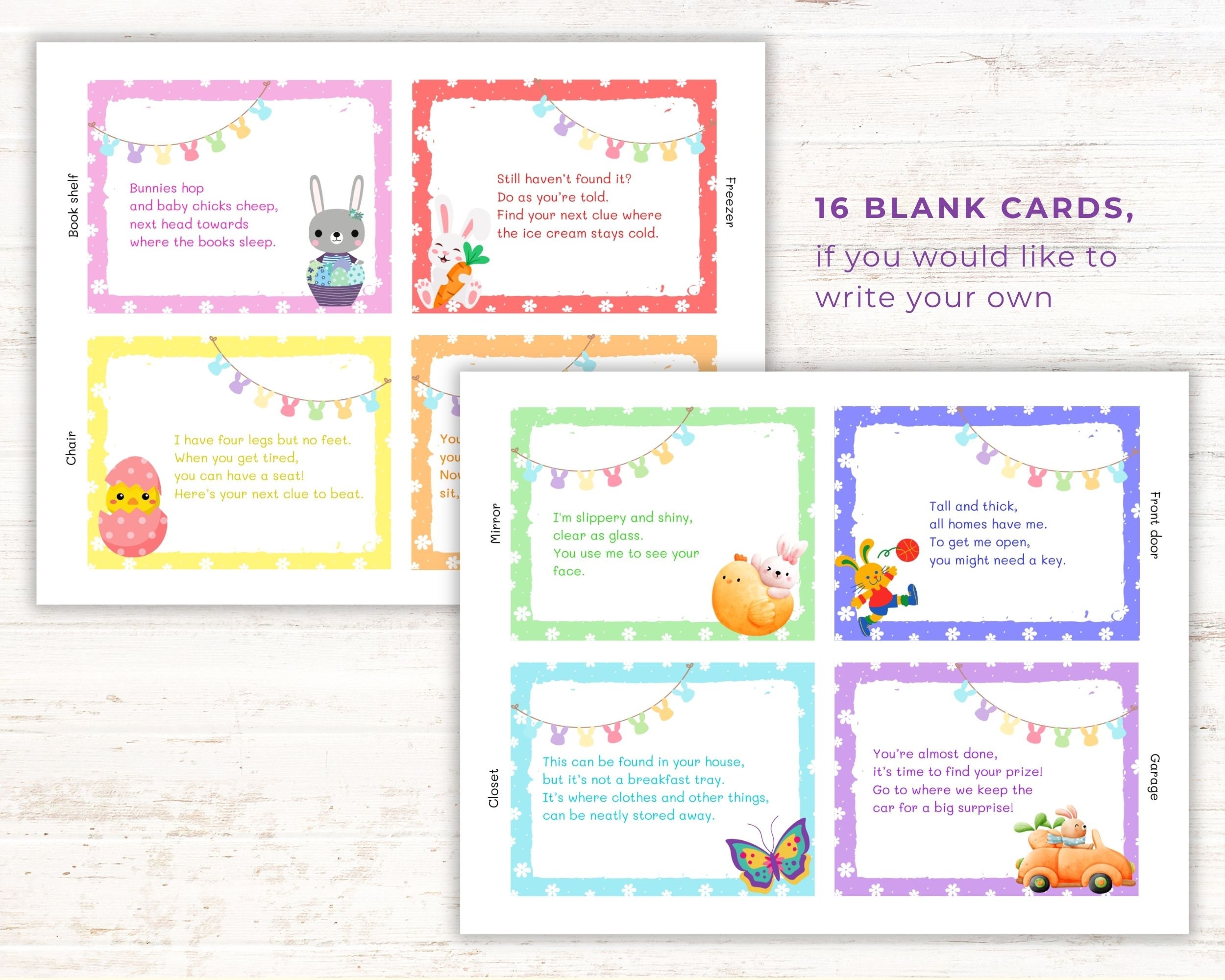 Easter Scavenger Hunt Indoor, Treasure Hunt for Kids, Scavenger Hunt ...