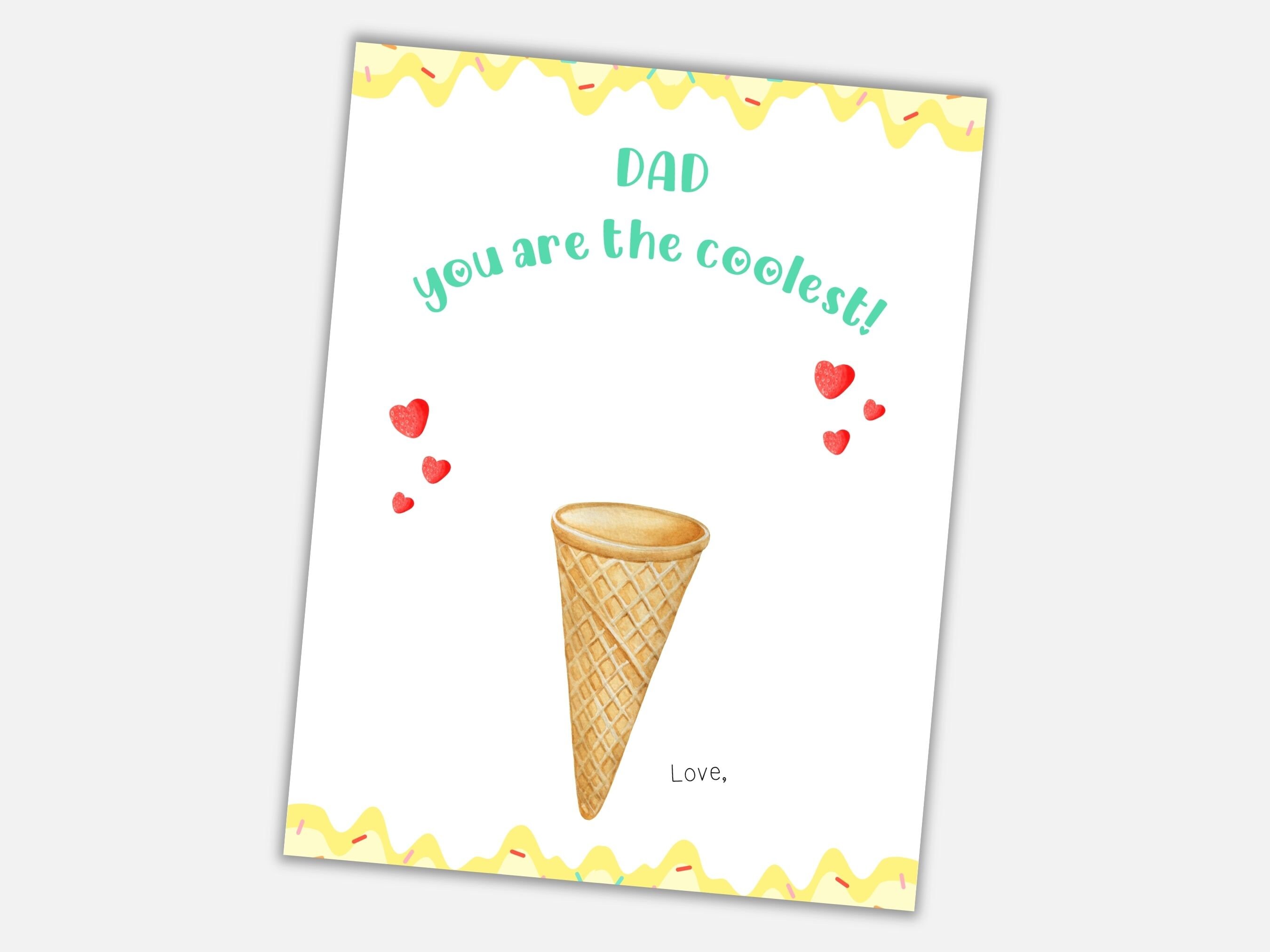 DAD You're the Coolest - Father's Day - Ice Cream Handprint Art Craft ...