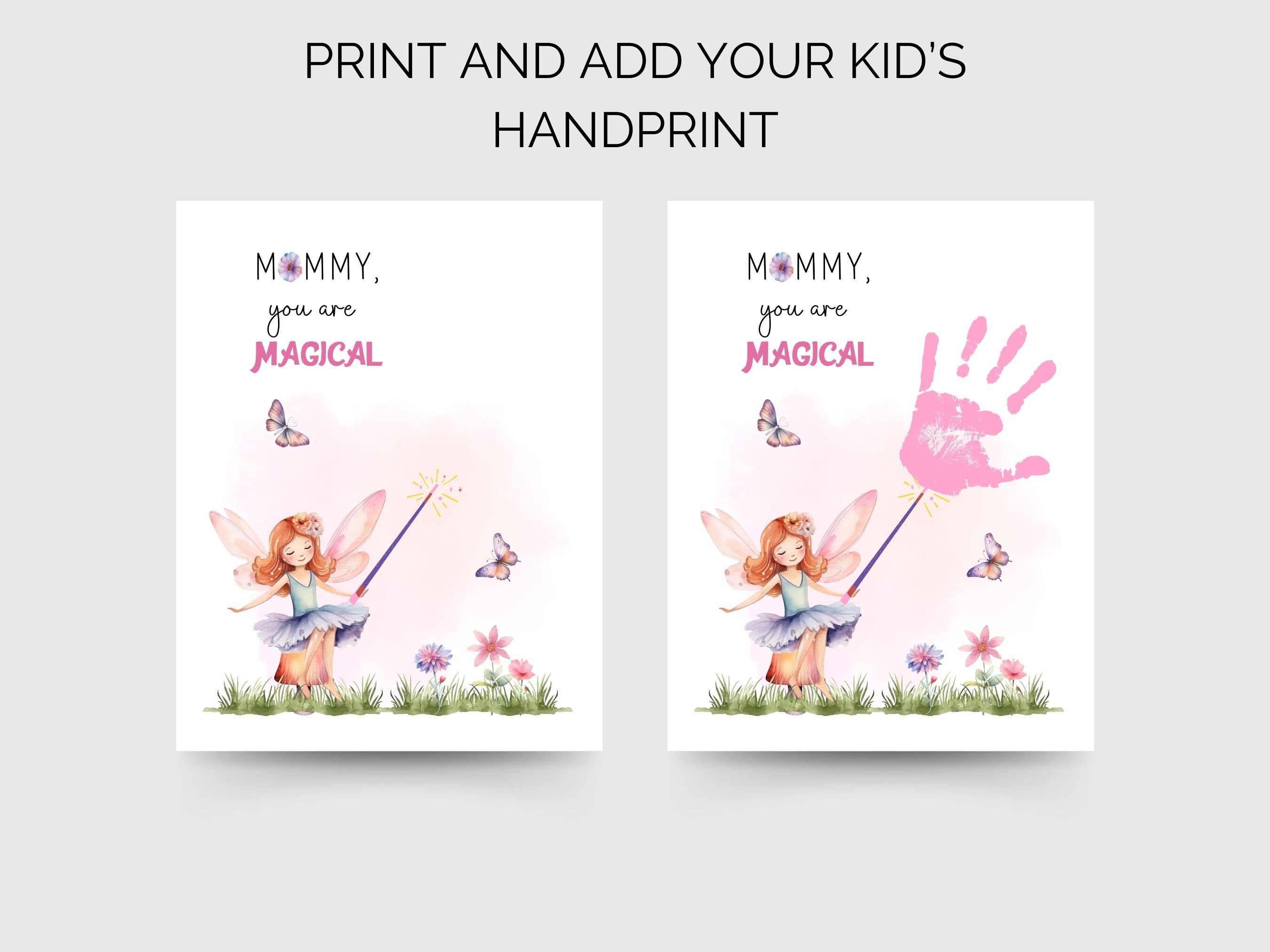 Mommy/mummy Handprint Art Craft Magical Fairy Kids Baby Toddler DIY ...