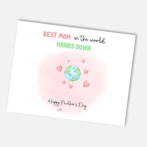 Best Mom Hands Down, Happy Mother's Day, Handprint Art Craft, Kids Baby ...
