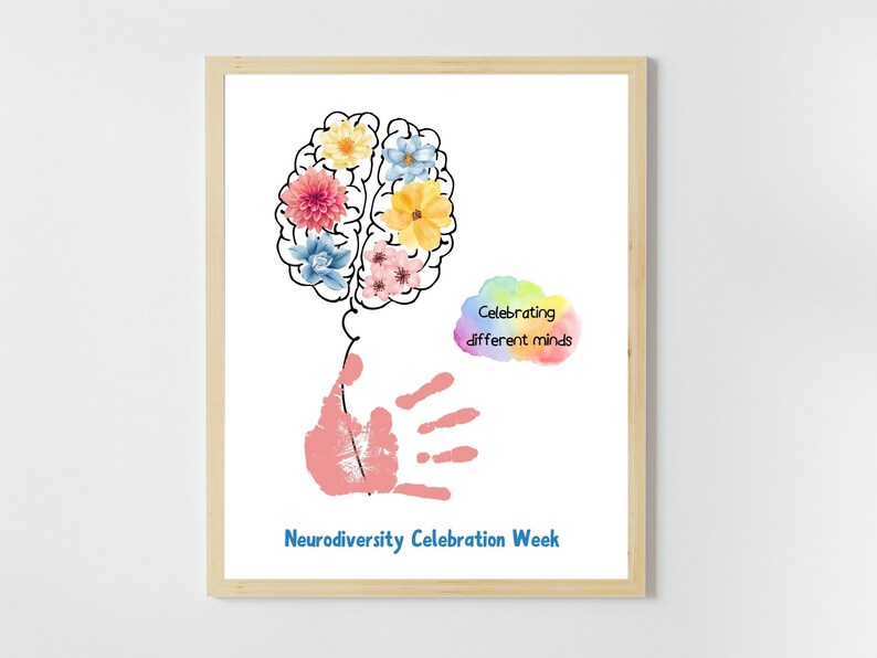 Neurodiversity Celebration Handprint - Handprint Art Craft - Kids Baby ...
