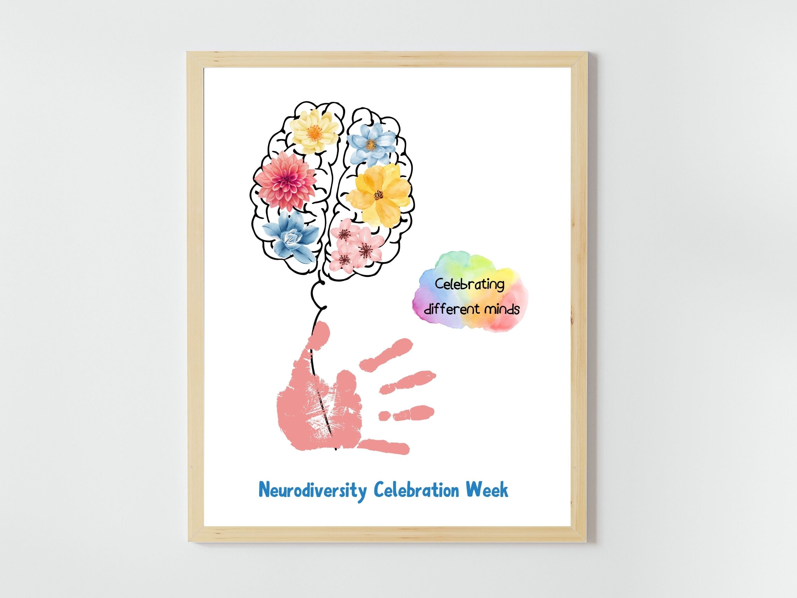 Neurodiversity Celebration Handprint - Handprint Art Craft - Kids Baby ...