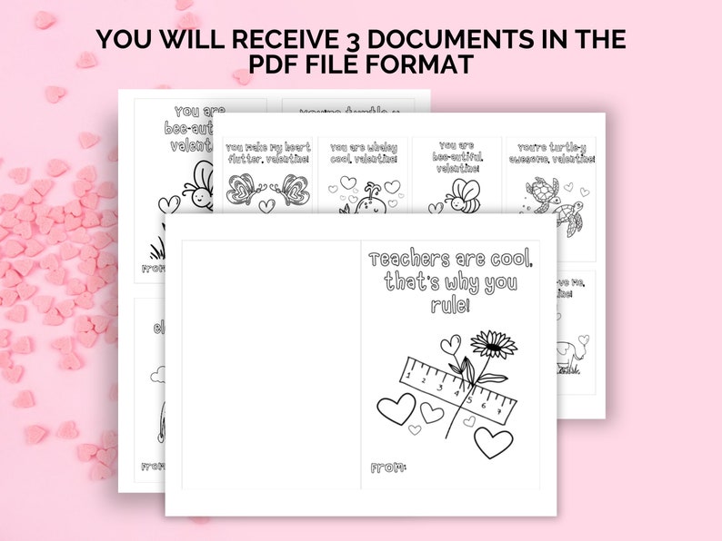 Valentine Coloring Cards for Kids - Printable Valentine's Day Cards ...