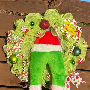 Grinch Inspired Wreath - Etsy