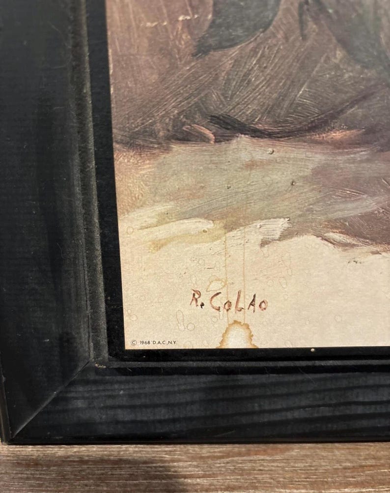 Vintage R. Colao Framed Art Print Flower Vase Still Life 16x14 - Etsy