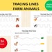 Tracing Worksheets, Preschool Worksheets,tracing Practice, Farm Animals ...