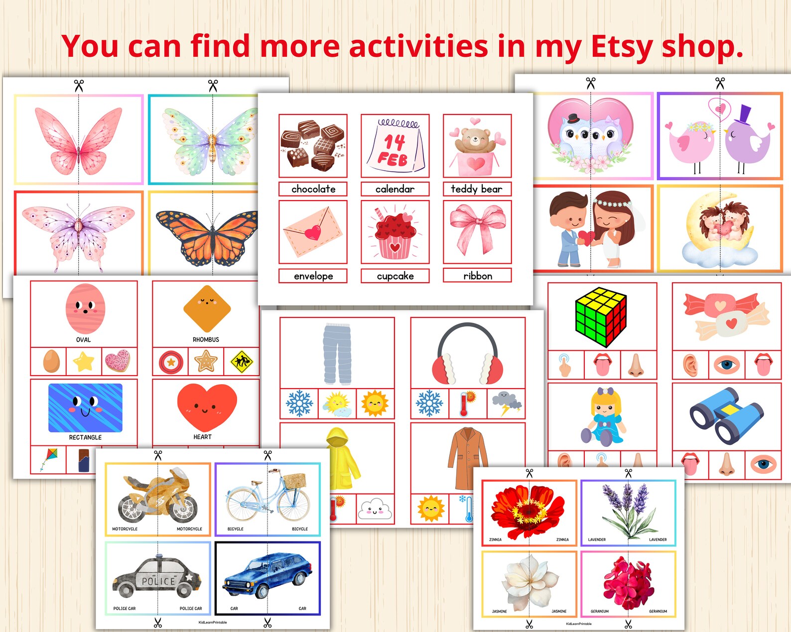 Opposites Matching Flashcards,opposites Flashcards for Kids, Pairing ...