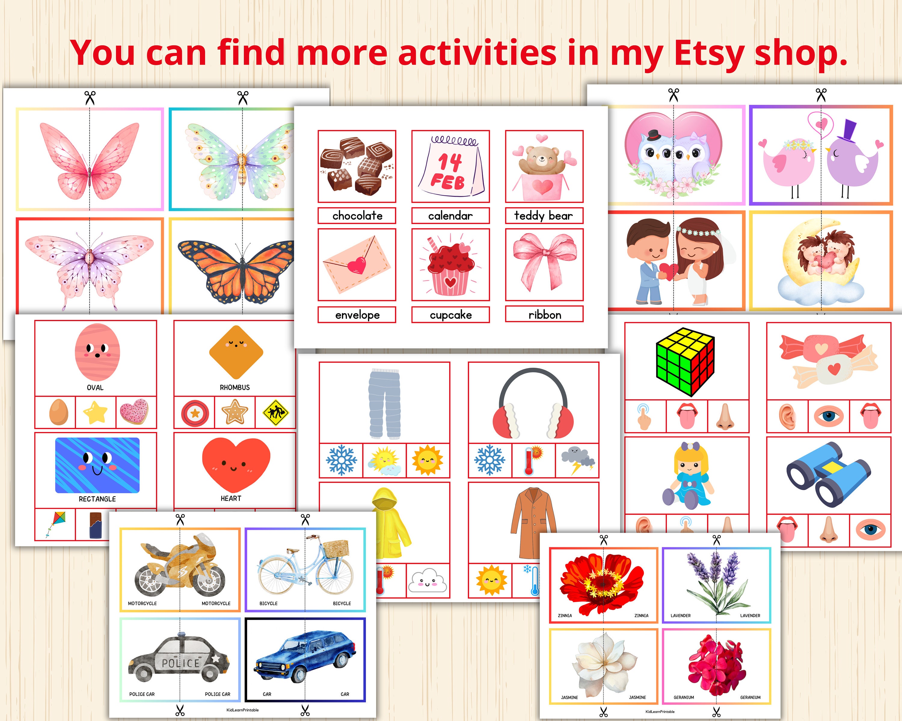 Opposites Matching Flashcards,opposites Flashcards for Kids, Pairing ...