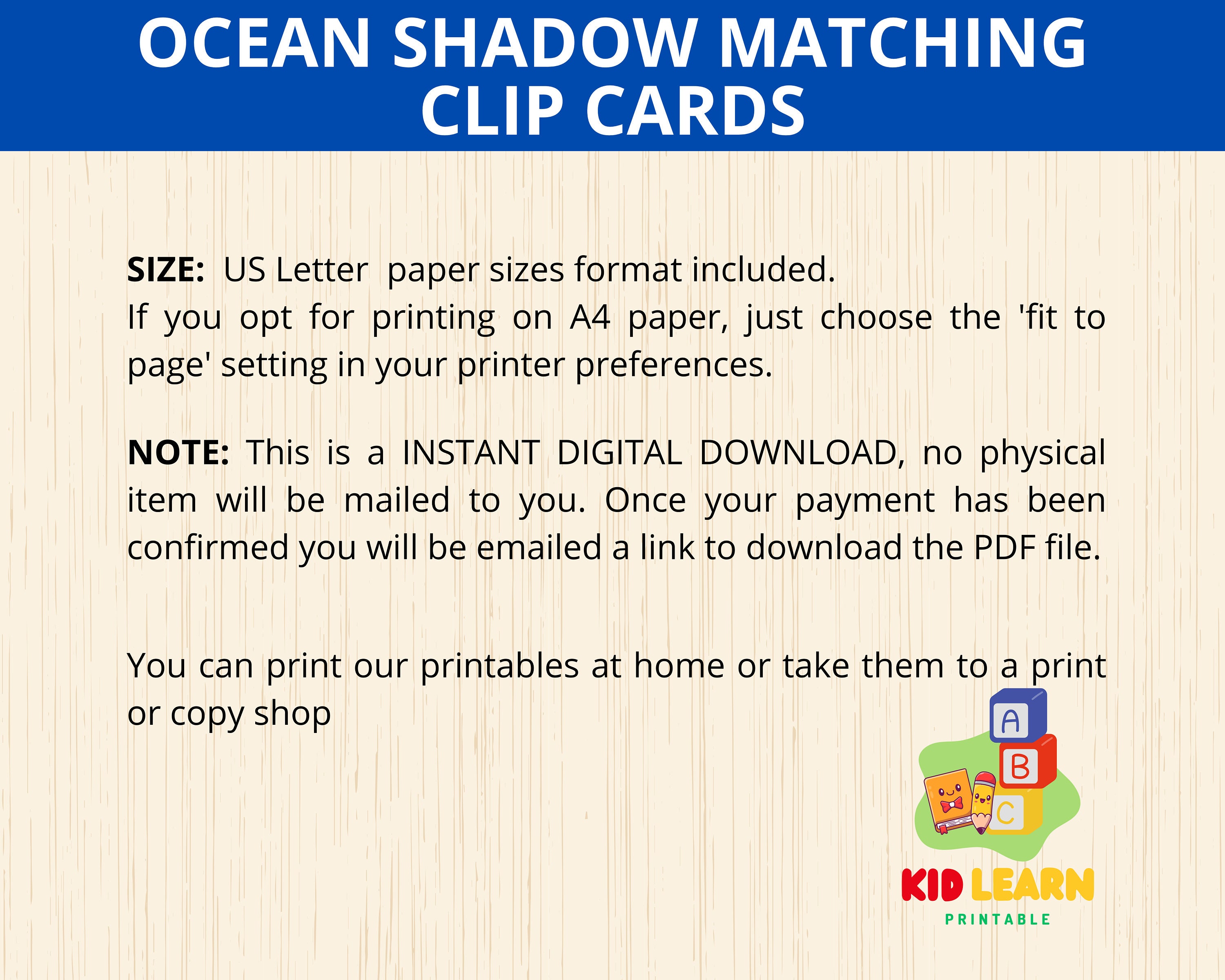 Ocean Animals Shadow Clip Cards,silhouette Matching,summer Matching ...