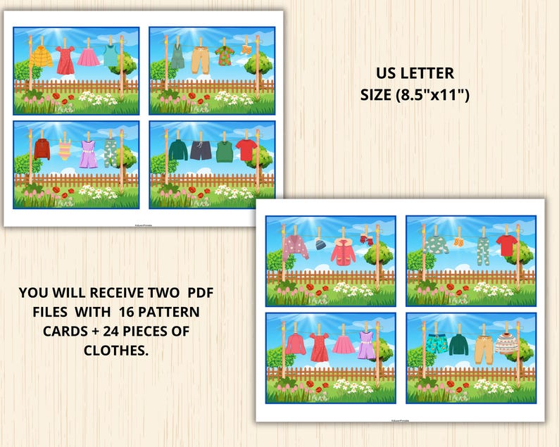 Hanging Clothes Activity,clothes Sorting,weather Clothing,washing ...