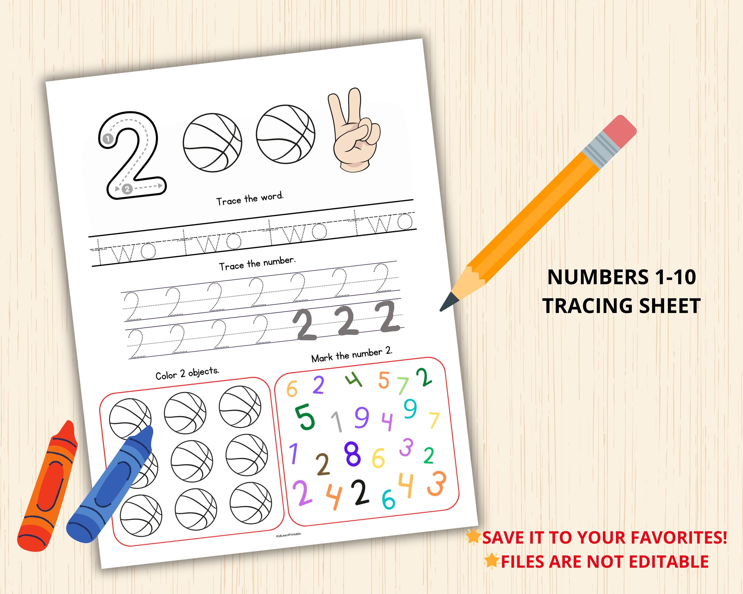Number Tracing Worksheets,number Tracing Sheet,traceable Numbers ...