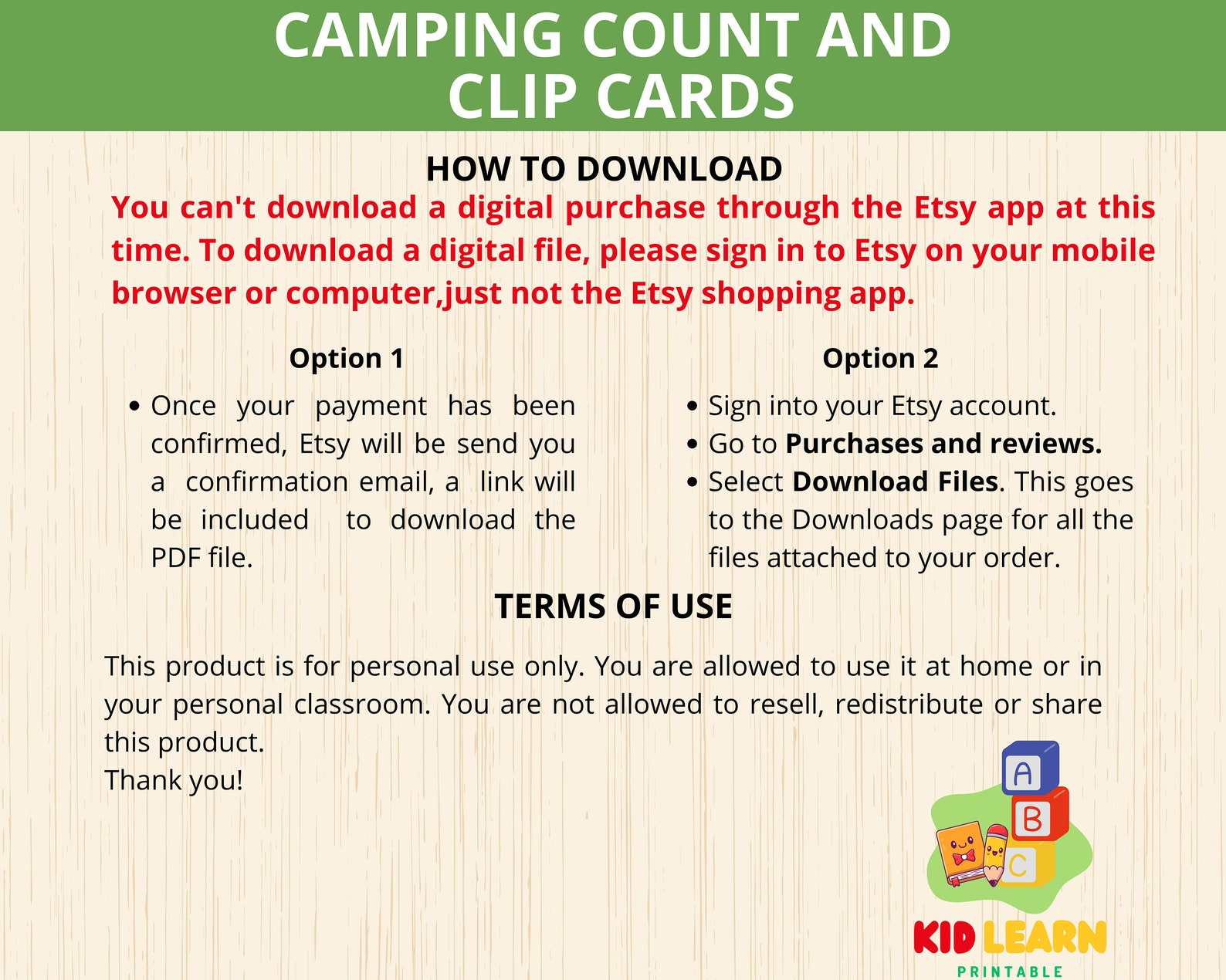 Camping Count and Clip Cards,numbers 1-20,camping Flashcards,summer ...