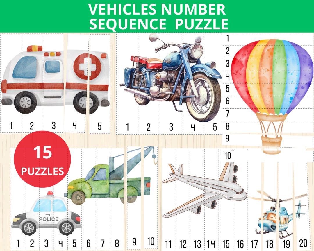 Vehicles Puzzles,transportation Puzzles,transport Puzzles for Kids ...