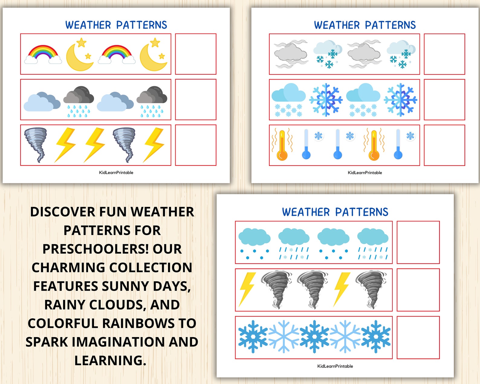 Weather Patterns,weather Montessori,weather Activity,cut and Paste ...