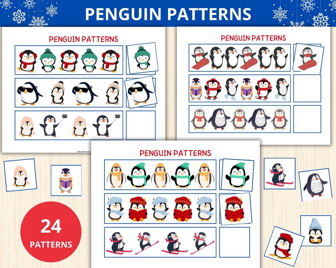 Winter Patterns Worksheets,winter Preschool,what Comes Next,pattern ...