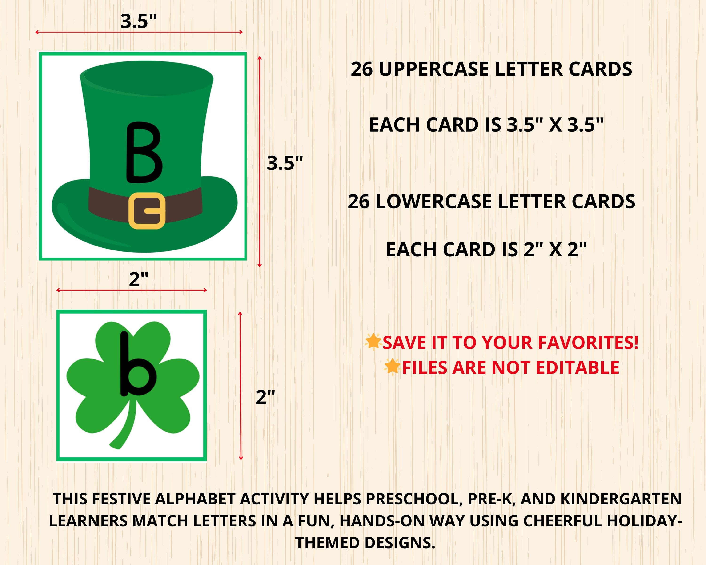 St Patricks Day Alphabet,letter Matching Game,st Patricks Day Activity ...