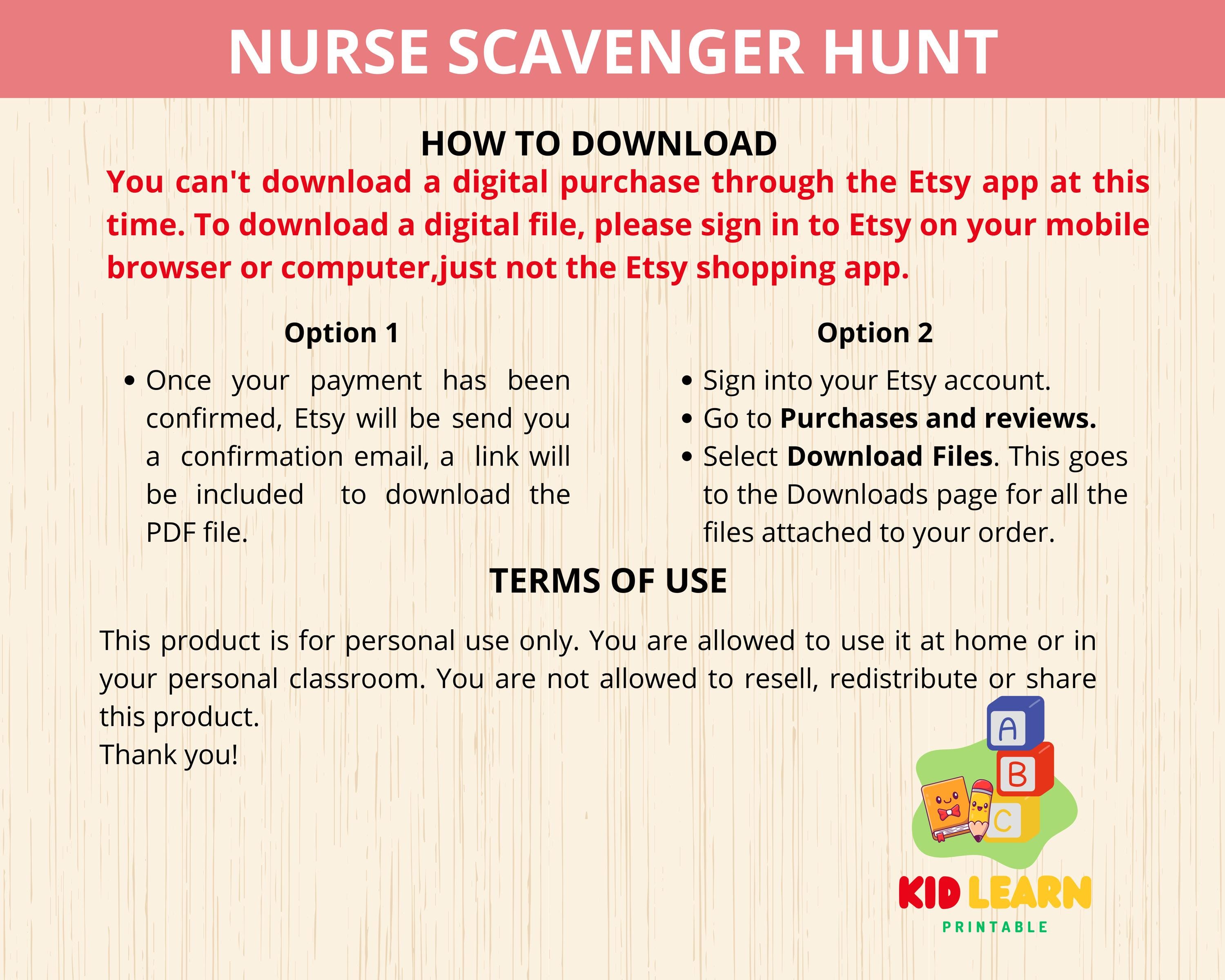 Nurse Scavenger Hunt,medical Scavenger Hunt,nurse Activities,nurse ...