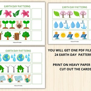 Earth Day Patterns,earth Day Busy Book,earth Day Activity, Cut and ...