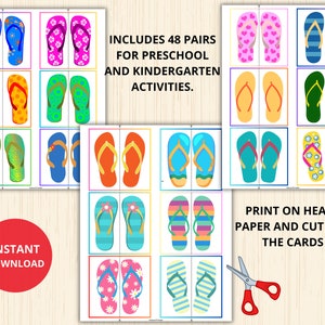 Summer Matching Game,summer Montessori,symmetry Puzzles,symmetry ...