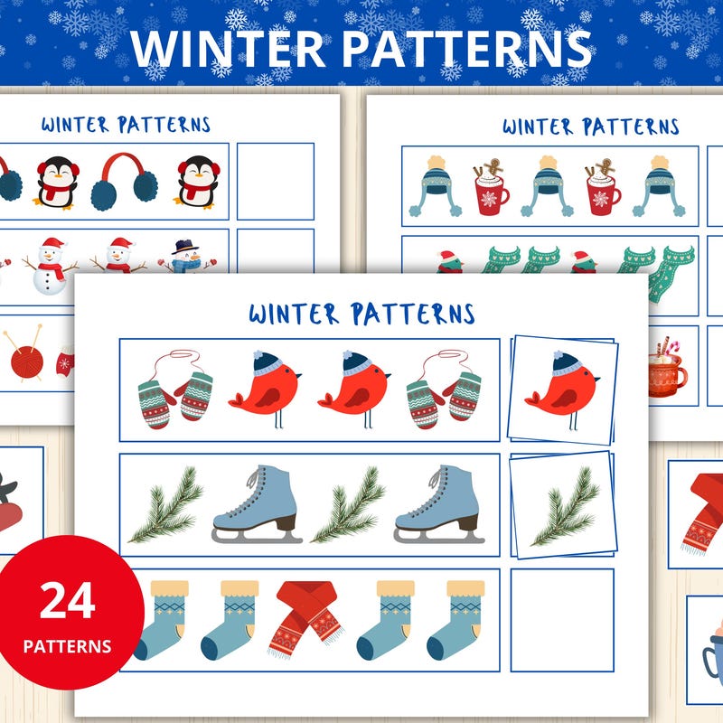 Pattern Winter Activity - Etsy