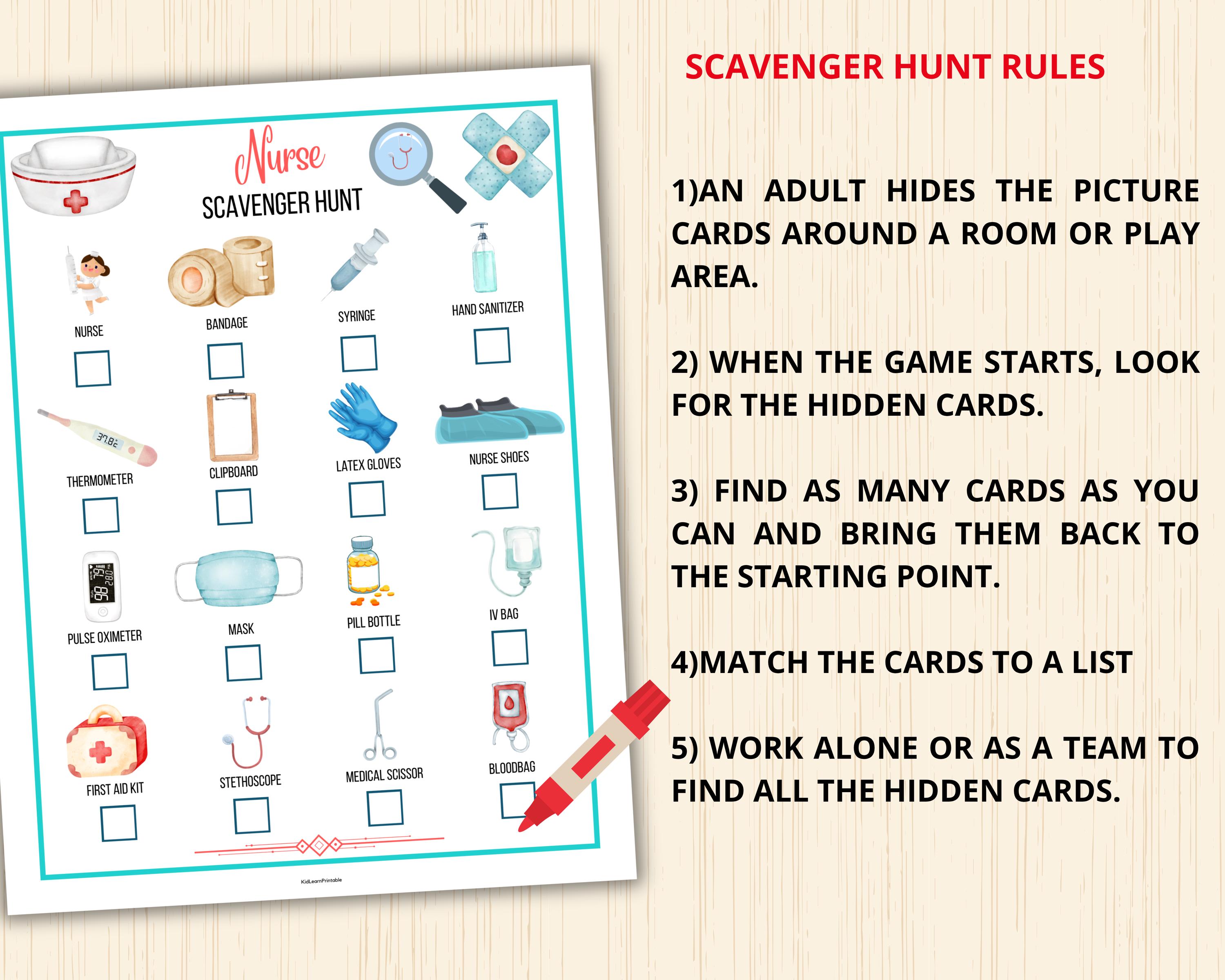 Seashell Scavenger Hunt,ocean Treasure Hunt,ocean Scavenger Hunt ...
