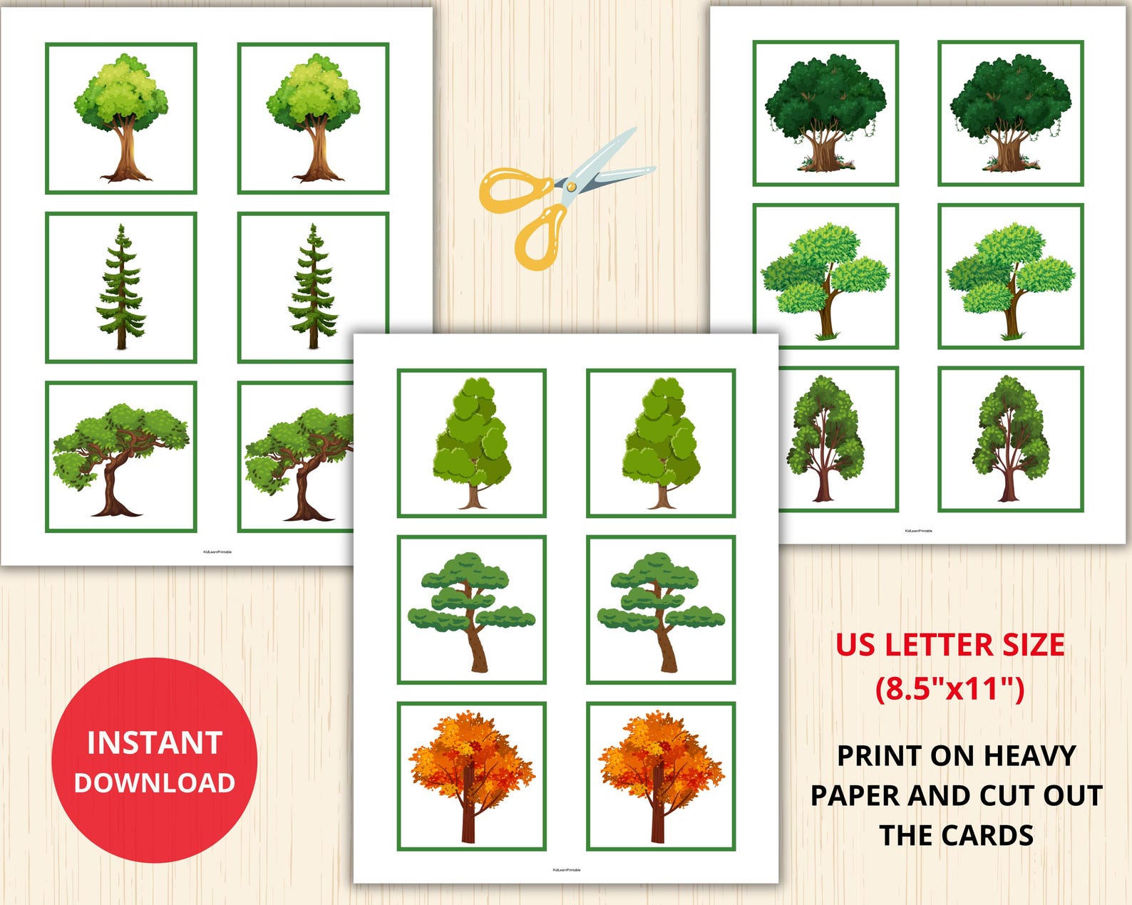 Tree Memory Game,tree Matching Game,tree Unit Study,nature Memory Game ...