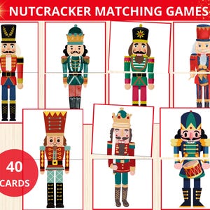 Nutcracker Matching Game,xmas Matching Activity,christmas Puzzle,winter ...