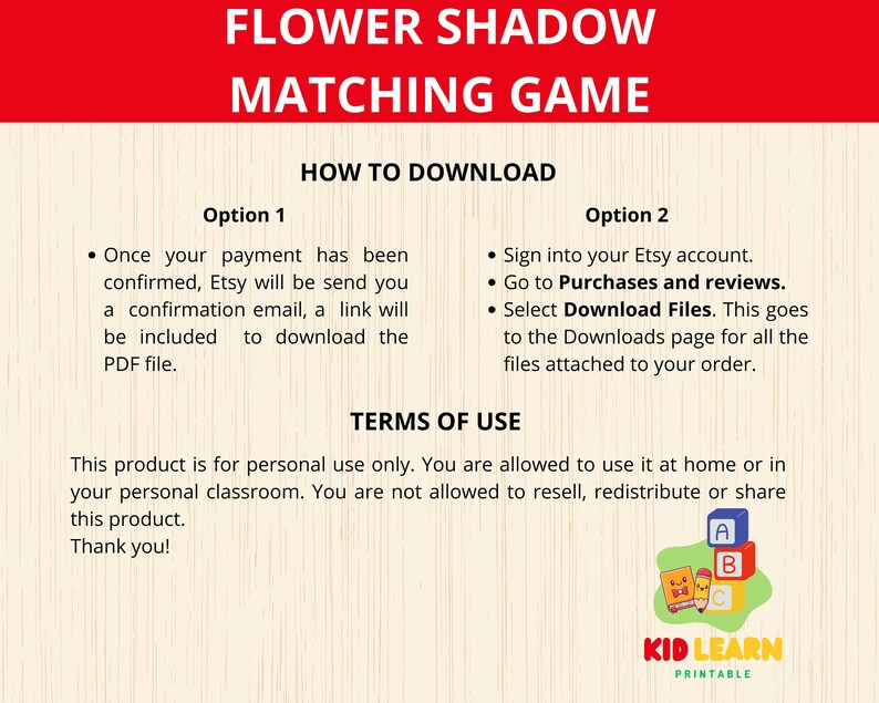 Flower Shadow Matching Card,flower Flashcards,spring Shadow,matching ...