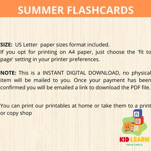 Summer Flashcards, Seasons Flashcard,beach Cards,summer Montessori ...
