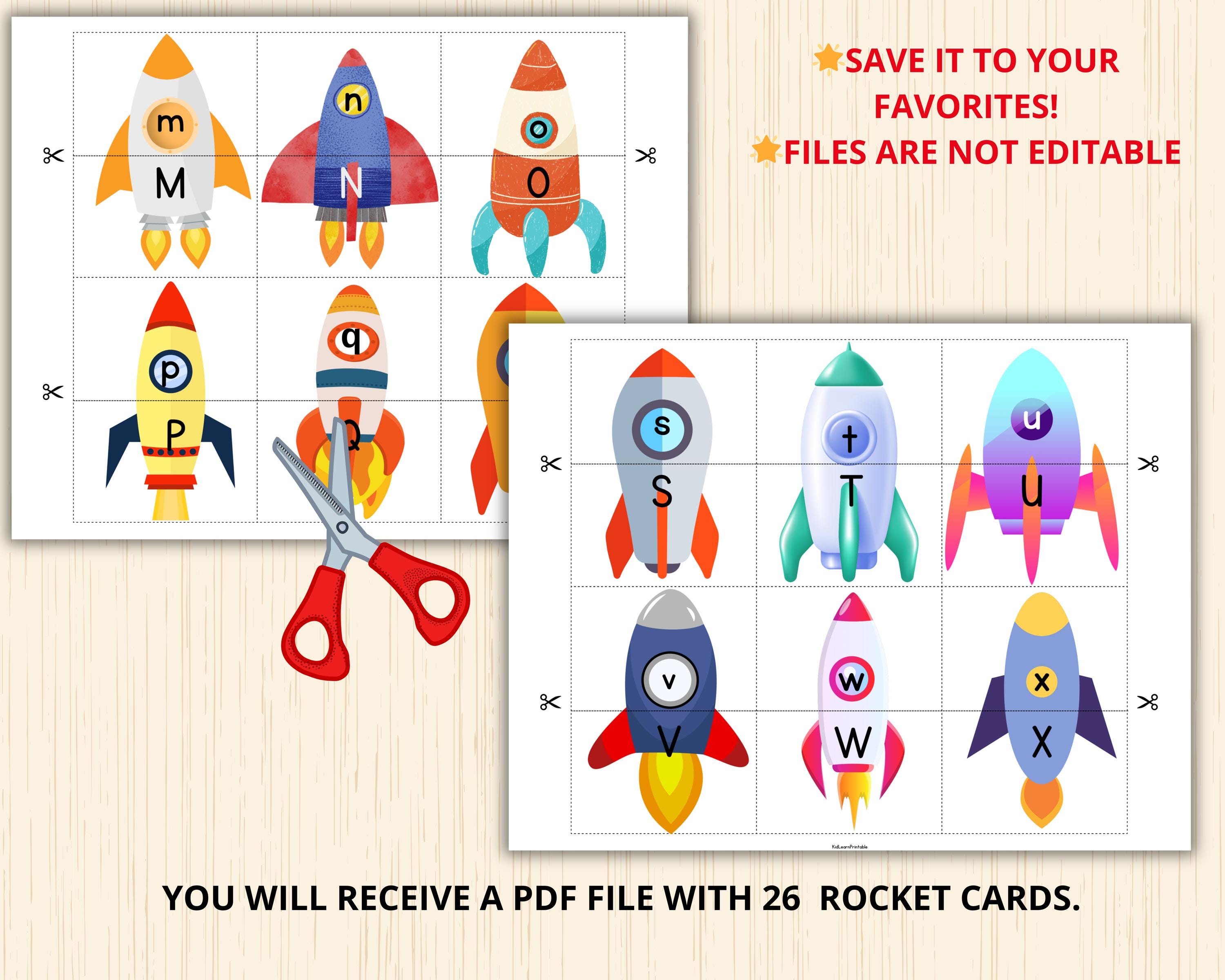 Space Alphabet Matching,alphabet Puzzles,letter Recognition,space ...