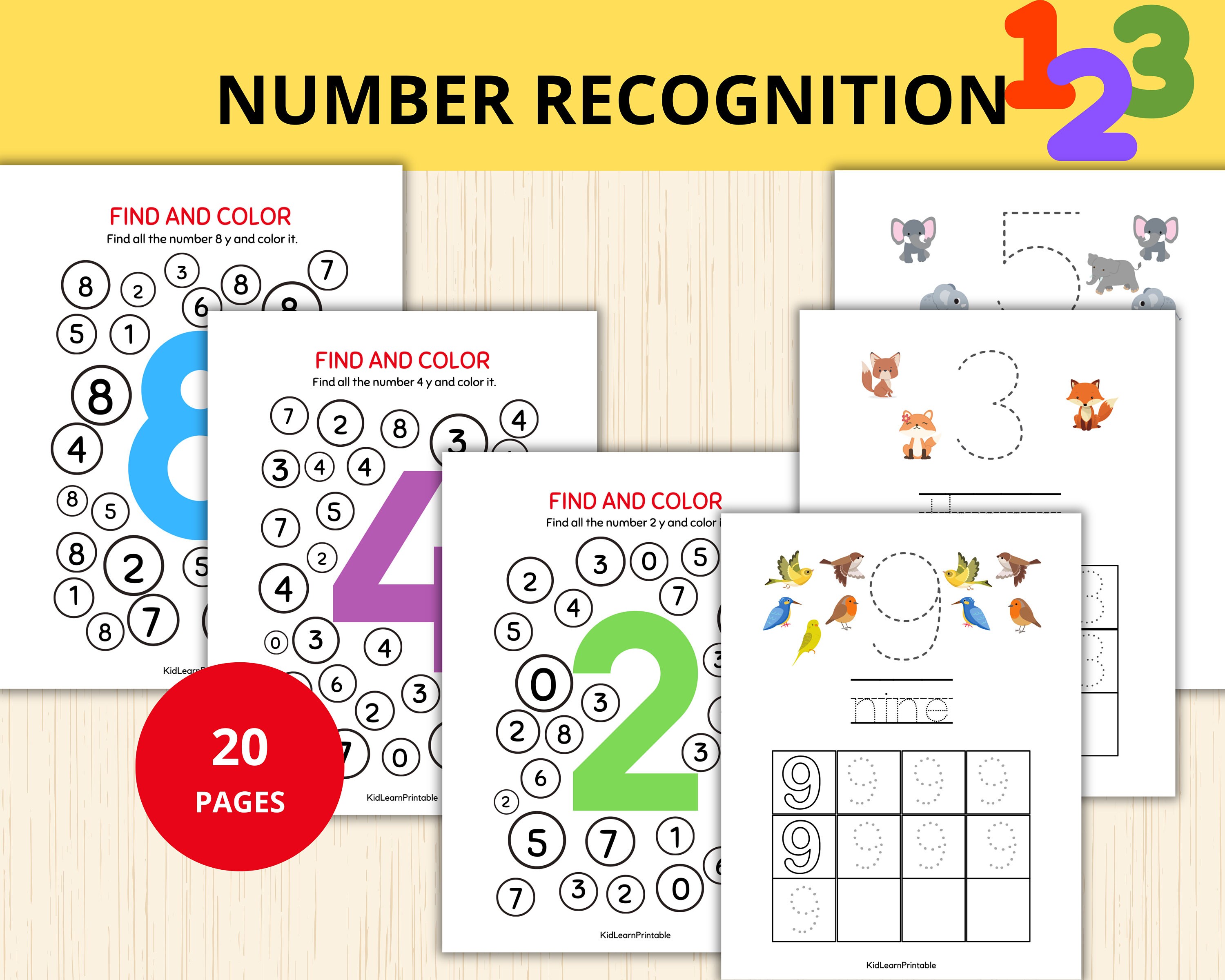Number Recognition,number Tracing,traceable Numbers,preschool ...